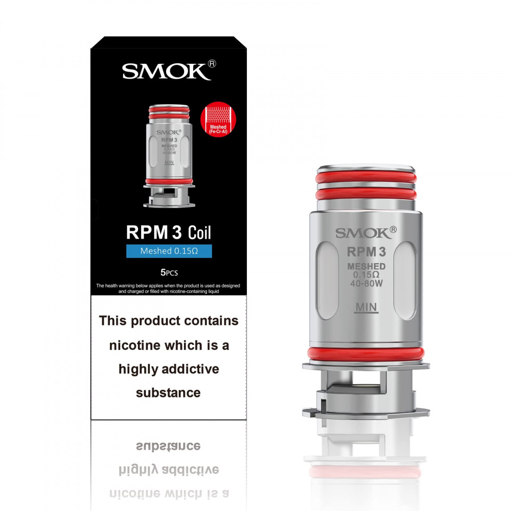 SMOK RPM 3 Meshed Coils 0.15 ohm-5 Stück - Elektronische Zigarette - E-Liquid - Salzliquid ...